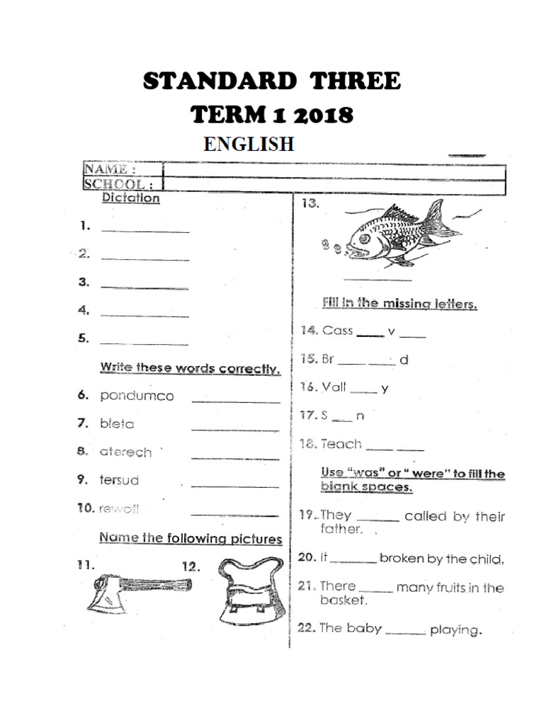 Standard Three Term 1 2018 Resources | PDF