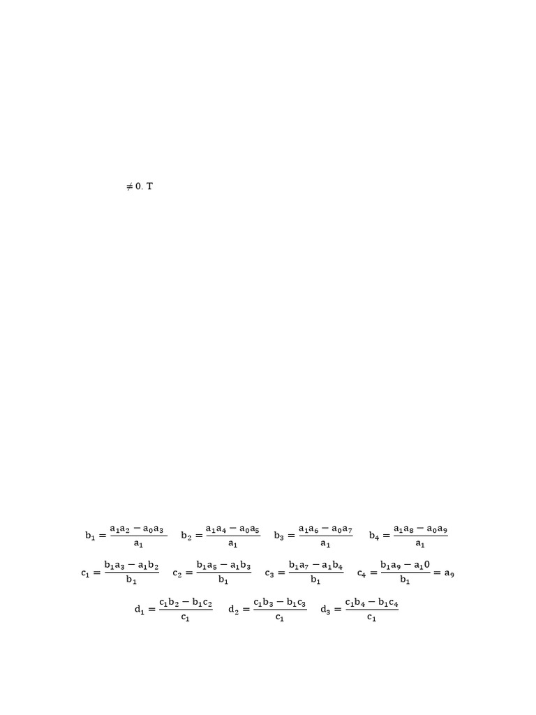 Critério de Estabilidade de Routh | PDF | Matemática