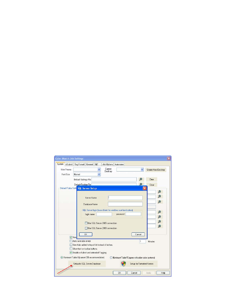 Color Icontrol SQL Database Setup | PDF