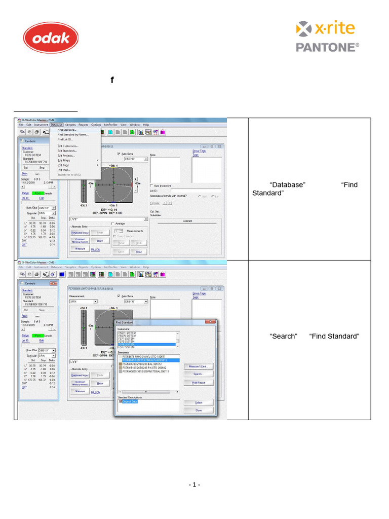 Transfer Data from Color Master to iQC | PDF