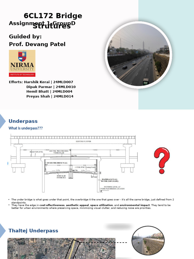 Underpass Group D-1 | PDF | Bridge | Tunnel