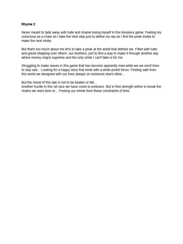 Rhyme 2 | PDF