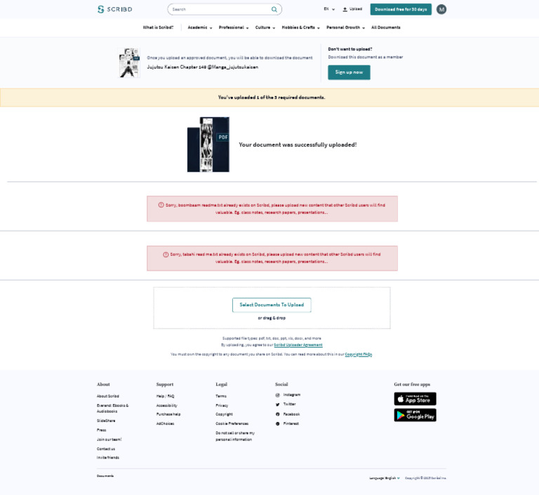 Upload A Document - Scribd | PDF | Scribd | Internet