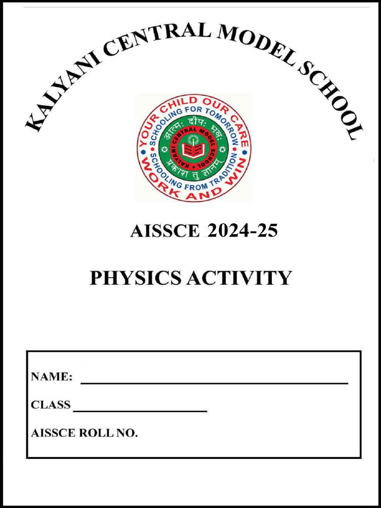 Activity and Experiment File Cover | PDF