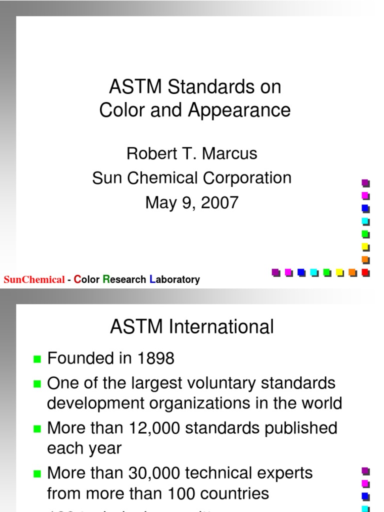 ASTM Standards On Color and Appearance | PDF | Spectrophotometry | Color