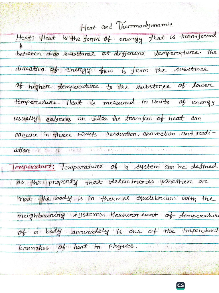 heat and thermodynamic | PDF