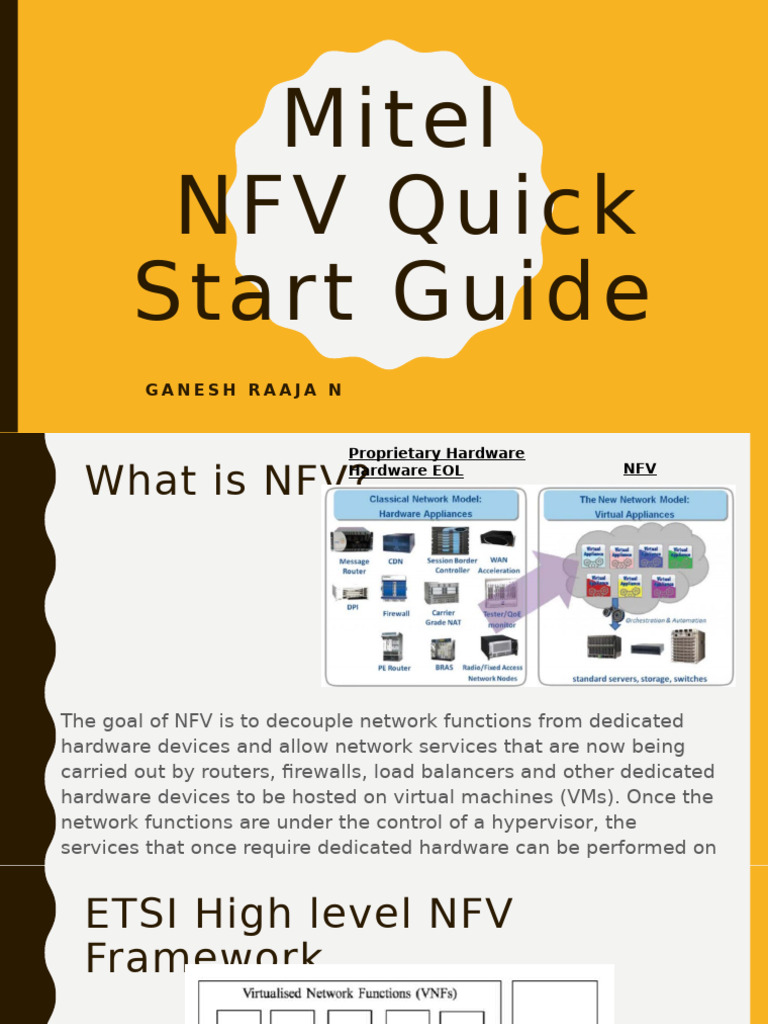 NFV Quick Start Guide - v4 | PDF | Open Stack | Computer Architecture