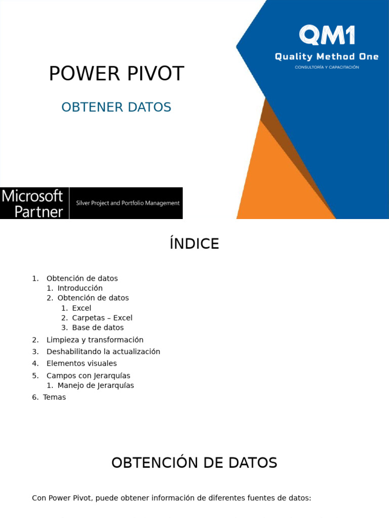 2 Power Pivot Obtener Datos PDF SQL Servidor SQL De Microsoft
