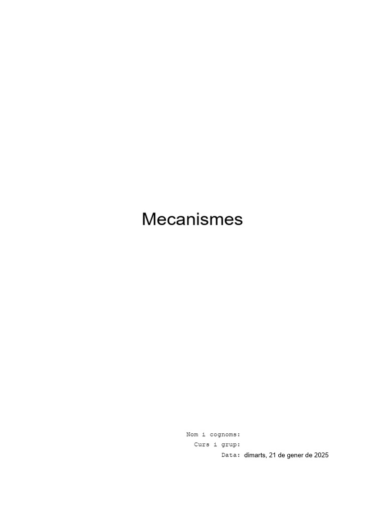 Mecanismes | PDF