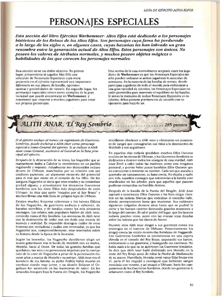 Alith Anar, El Rey Sombrío (5 Ed) | PDF