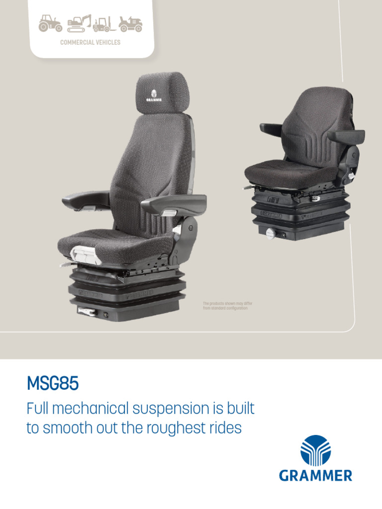 Grammer Loader Seat - MSG85-732 -Data_Sheet_Web | PDF | Automotive ...