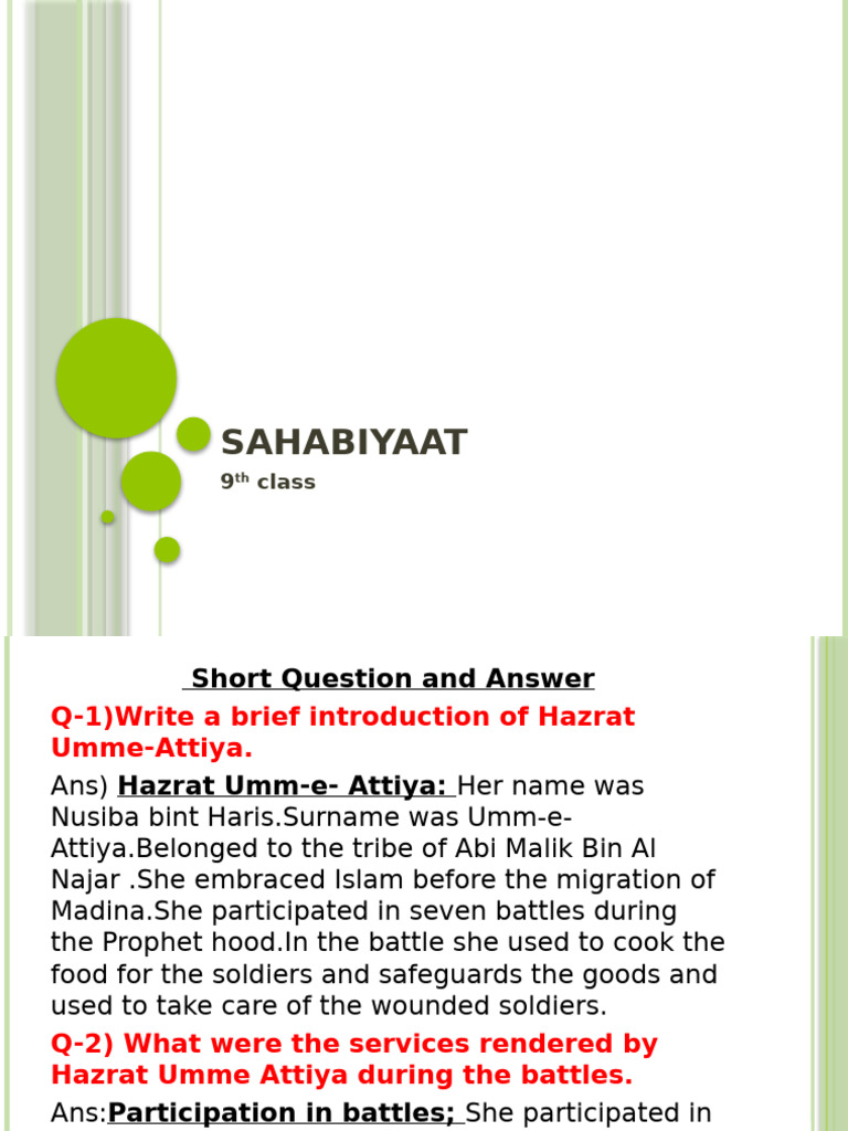 4-Sahabiyaat | PDF | Muhammad | Abrahamic Religions