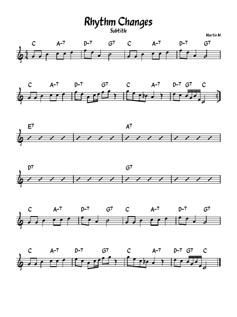 Rhythm Changes | PDF