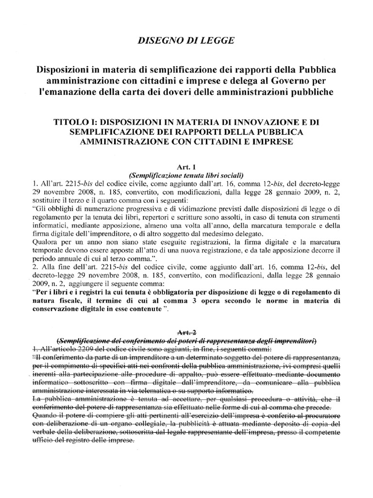DDL Brunetta Claderoli | PDF