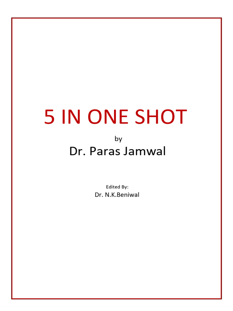5 in One Workbook by Dr Paras.pdf (1) | PDF | Bone | Esophagus
