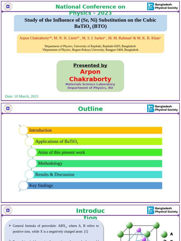 Arpon BPS Presentation | PDF | Solid State Chemistry | Crystallite