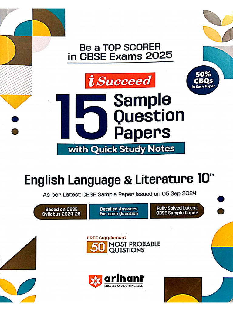 Class 10 English Sample Papers 2024 | PDF