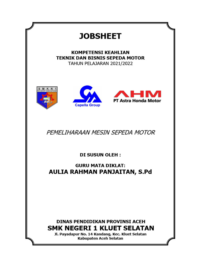 Jobsheet Reset Tp Sensor Atau Ecm | PDF