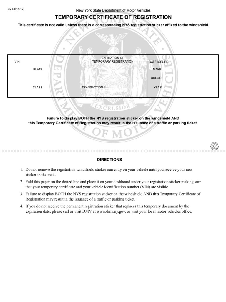 Temporary Registration KWB8200 | PDF