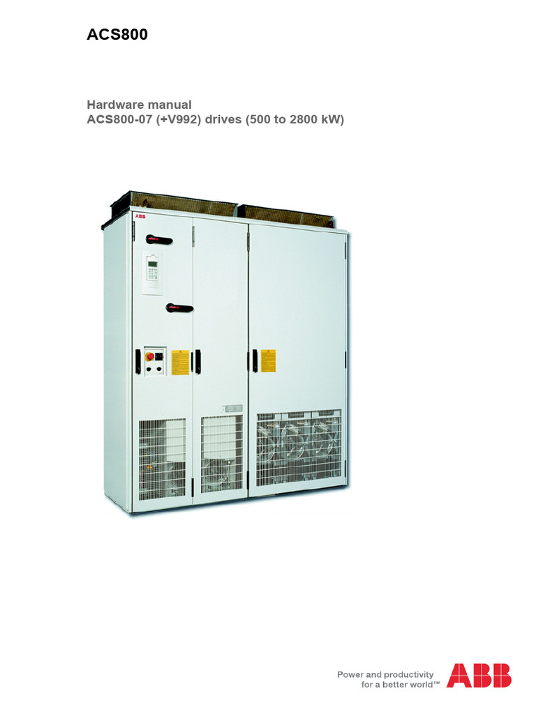 EN - ACS800-07 (+V992) Drives (500-2800 KW) Hardware Manual, Rev C | PDF | Electrical ...