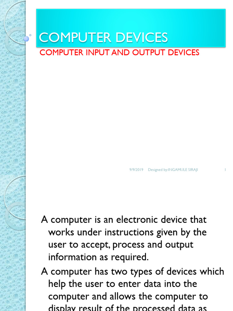 Computer Input and Output Devices20190913-64304-11neaew | PDF ...