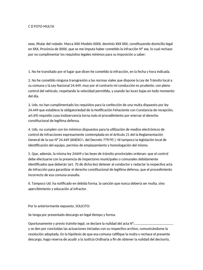 C D Foto Multa | PDF | Multa (pena) | Gobierno