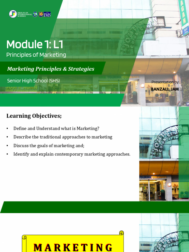Module 1 L1 Business Marketing Pdf Marketing Brand
