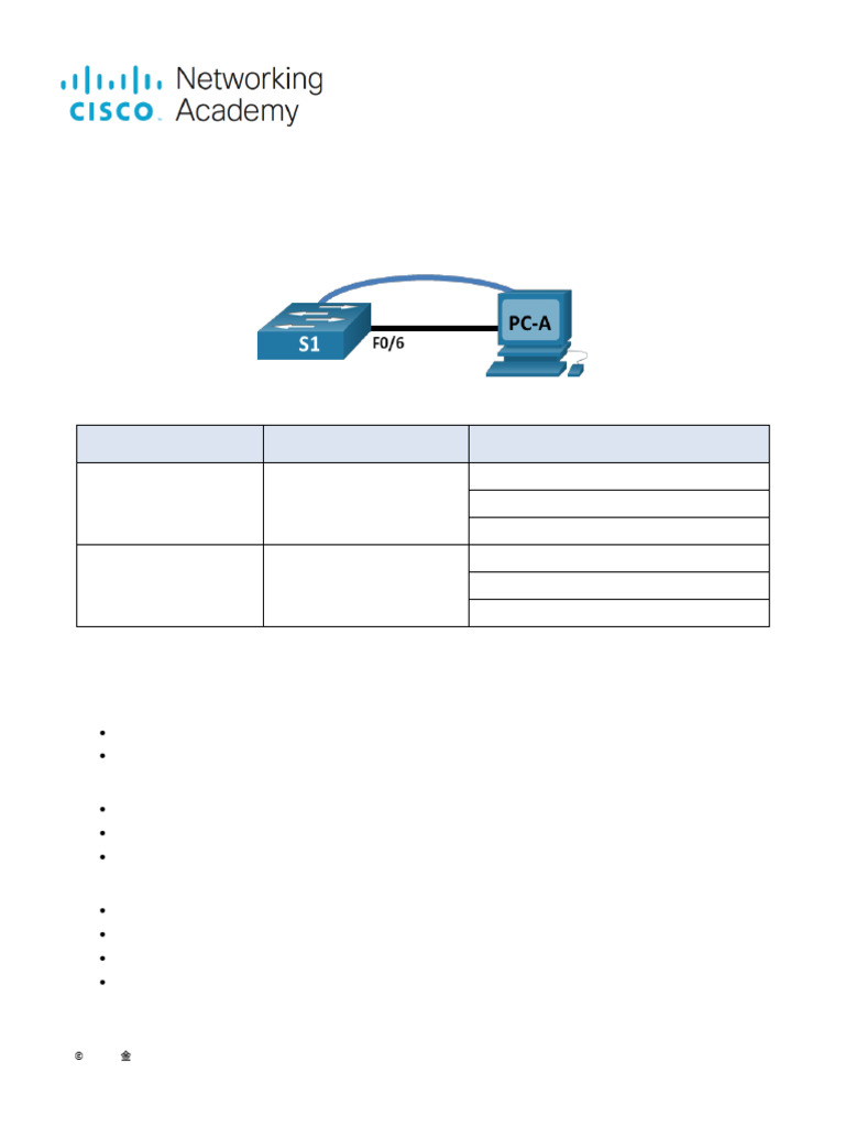 1 1 7 Lab Basic Switch Configuration Es Xl Copia Pdf Conmutador De Red Dirección Ip