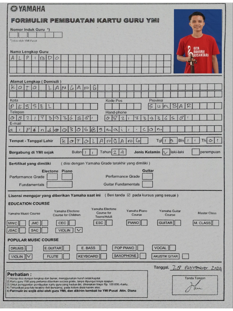 Formulir Yamaha | PDF