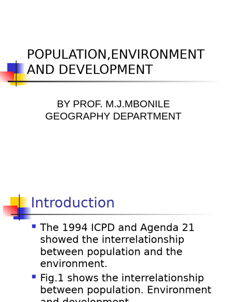 Population, Environment and Development | PDF | Water | Deforestation