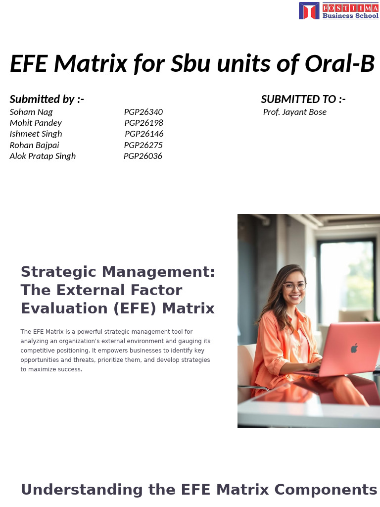 Strategic Management The External Factor Evaluation EFE Matrix | PDF | Swot Analysis | Business