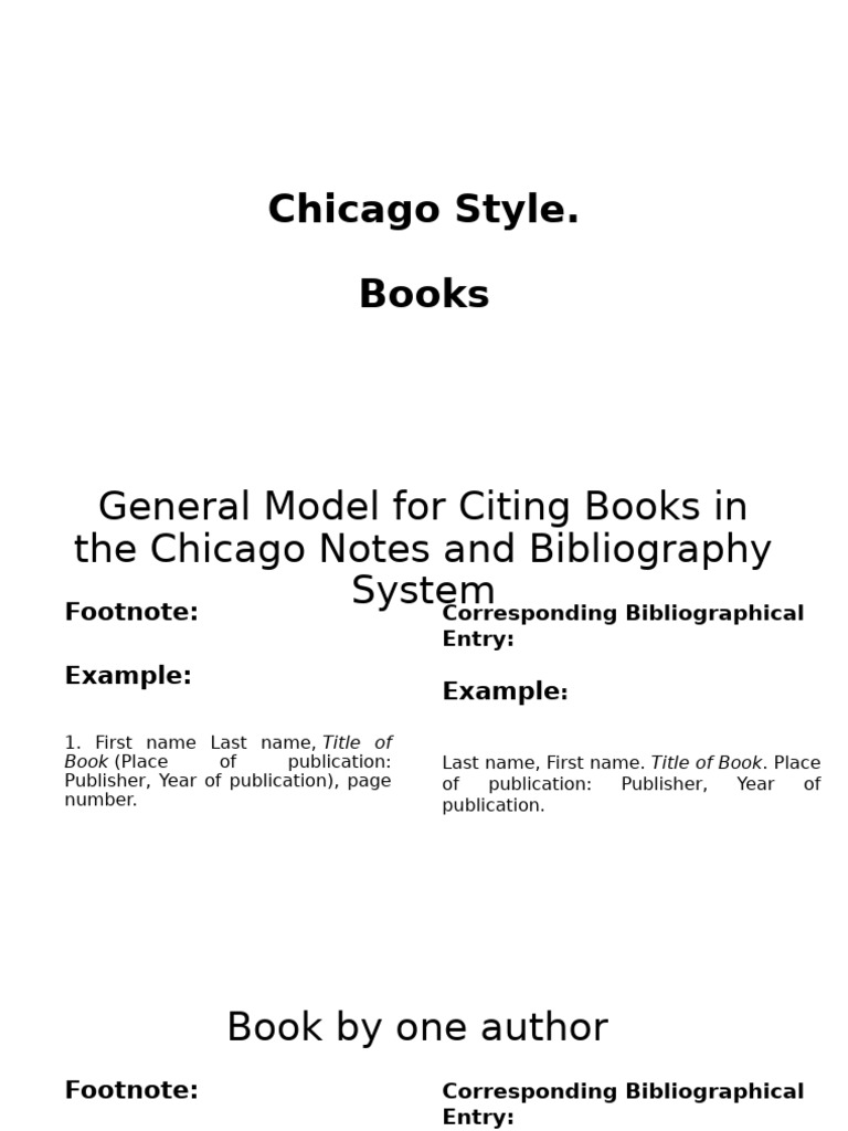 Chicago Style - Books | PDF | Note (Typography) | Books