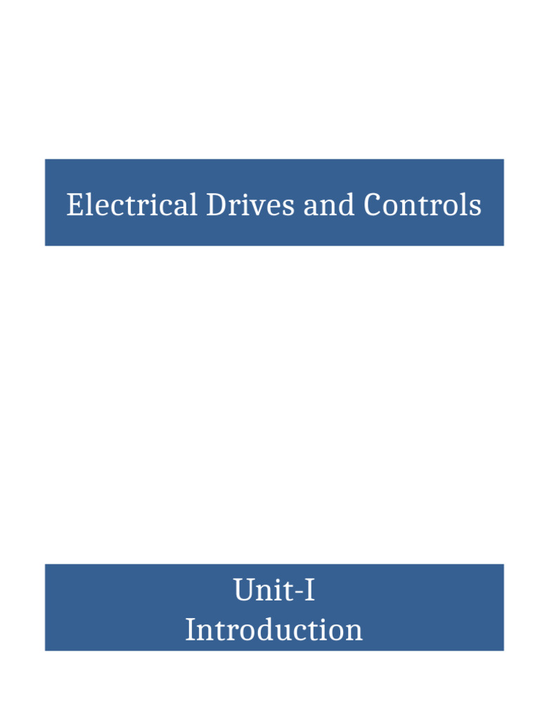 Electrical Drives Overview | PDF | Electric Motor | Power Electronics