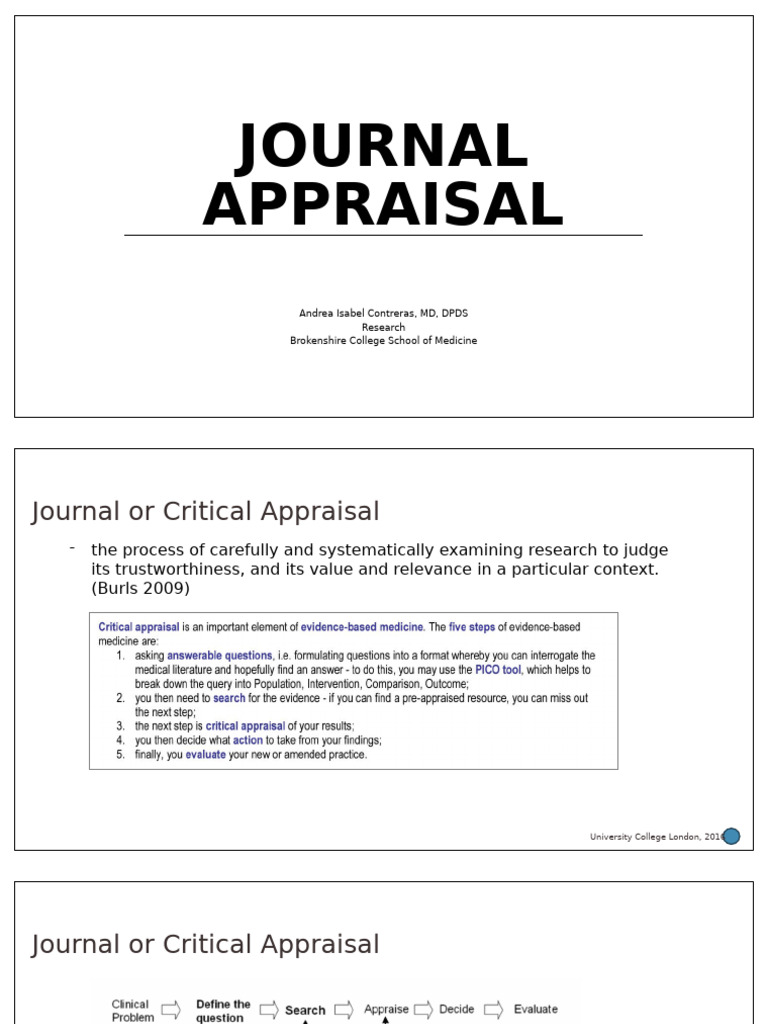Critical Appraisal of RCTs Guide | PDF | Randomized Controlled Trial ...
