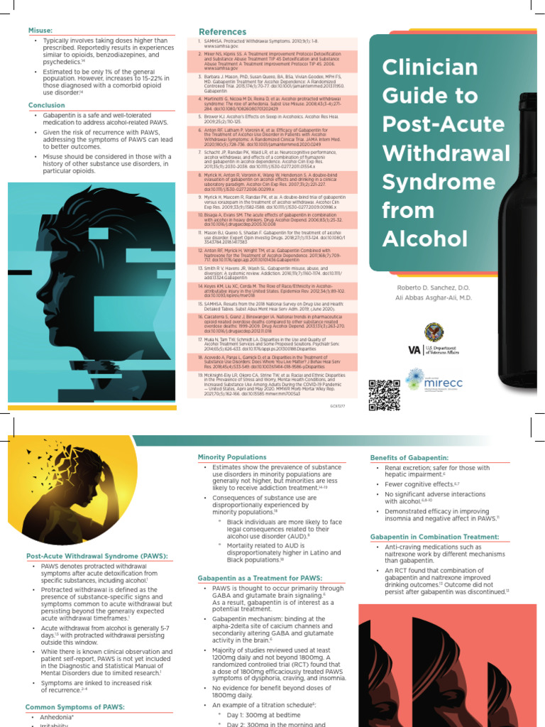 Gabapentin for Post-Acute Withdrawal Syndrome | PDF | Substance ...