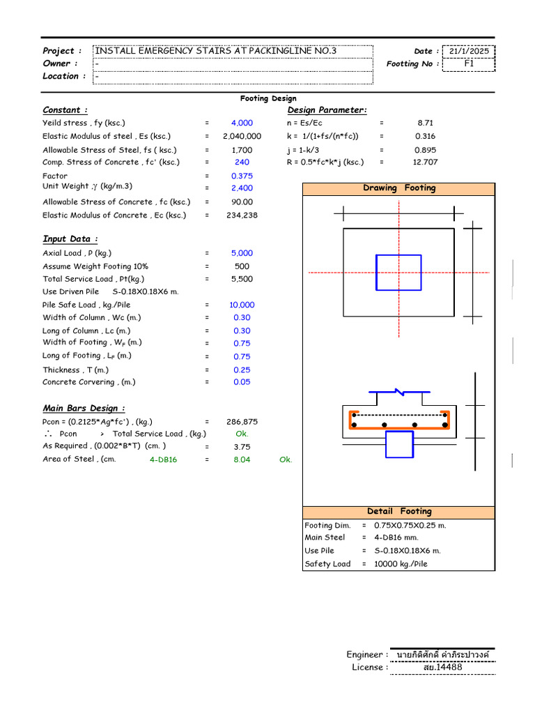 RC Footing Design | PDF | Young's Modulus | Deformation (Mechanics)