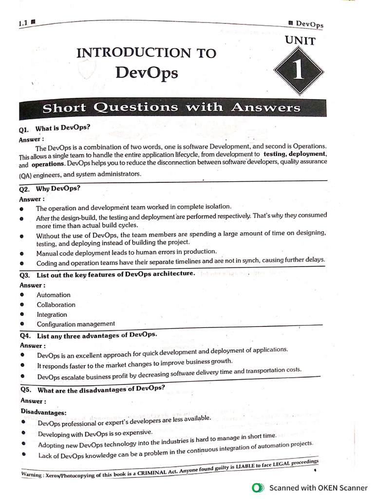 Devops Unit 1 | PDF