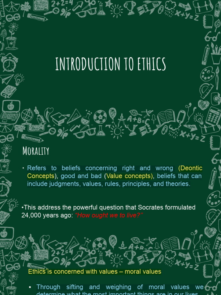 Introduction To Ethics | PDF | Morality