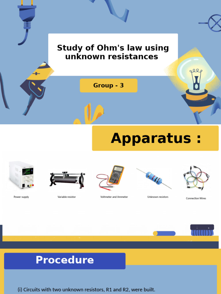 Ohm's Law Experiment with Resistors | PDF