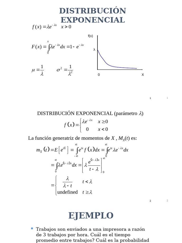 Distribución Exponencial y Ejemplo | PDF
