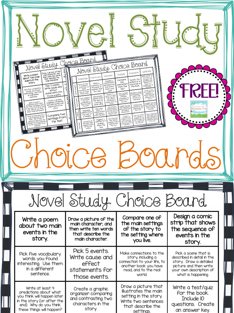 Choice Boards | PDF | Reading Comprehension | Learning
