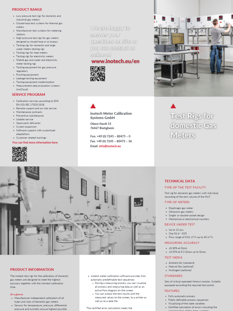 Flyer Domestic Gas Meters EN | PDF | Calibration | Metrology