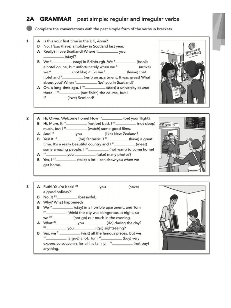 ! eng file past present simple continuous | PDF