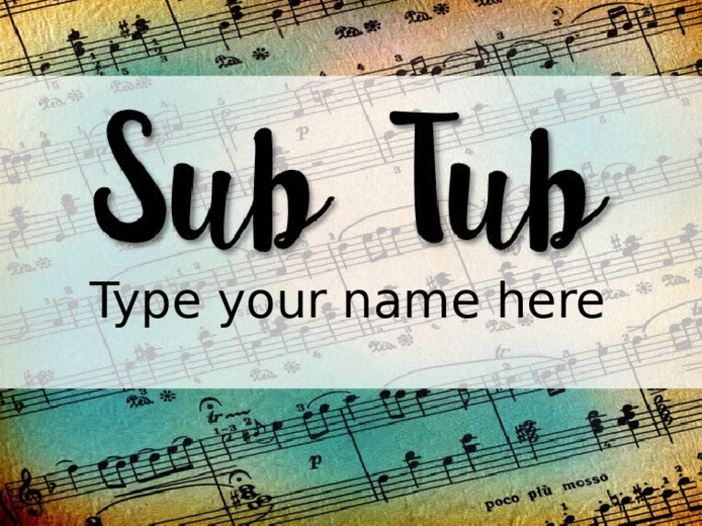 Sub Tub Freebie, Editable | PDF