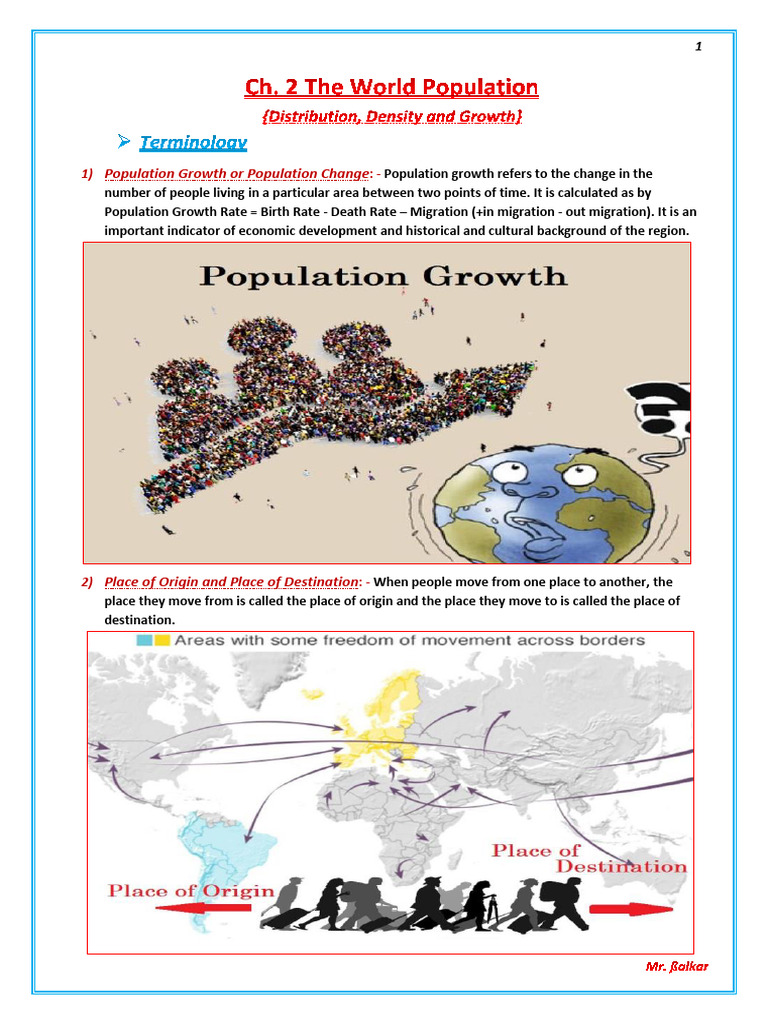 World Population: Density and Growth Factors | PDF | Human Migration ...