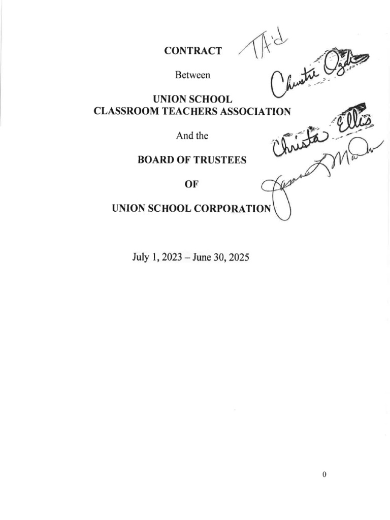 23-25 Tentative Teacher Contract | PDF