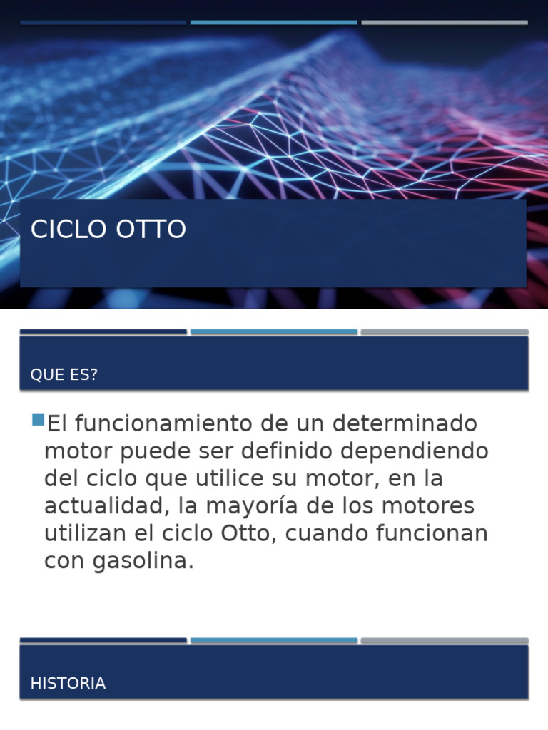 Ciclo Otto | PDF | Motor de combustión interna | Tecnología de vehículos
