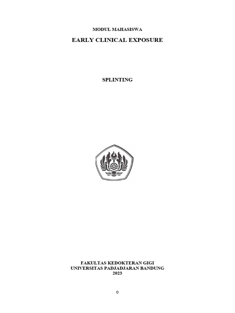 Prosedur Splinting Gigi Goyang Periodontitis | PDF