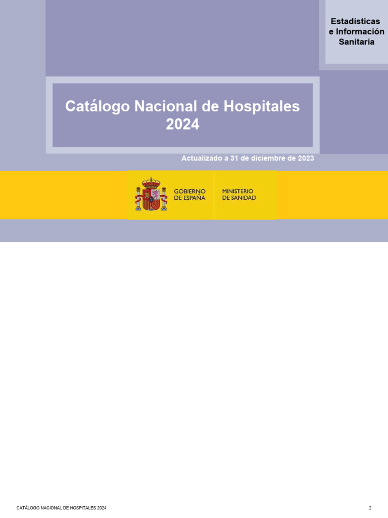 Catologo Nacional de Hospitales | PDF | Hospital