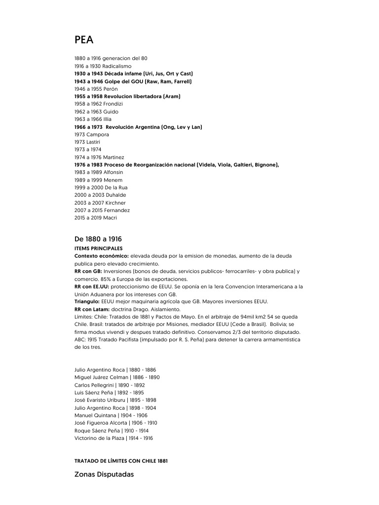 PEA | PDF | Argentina | Chile